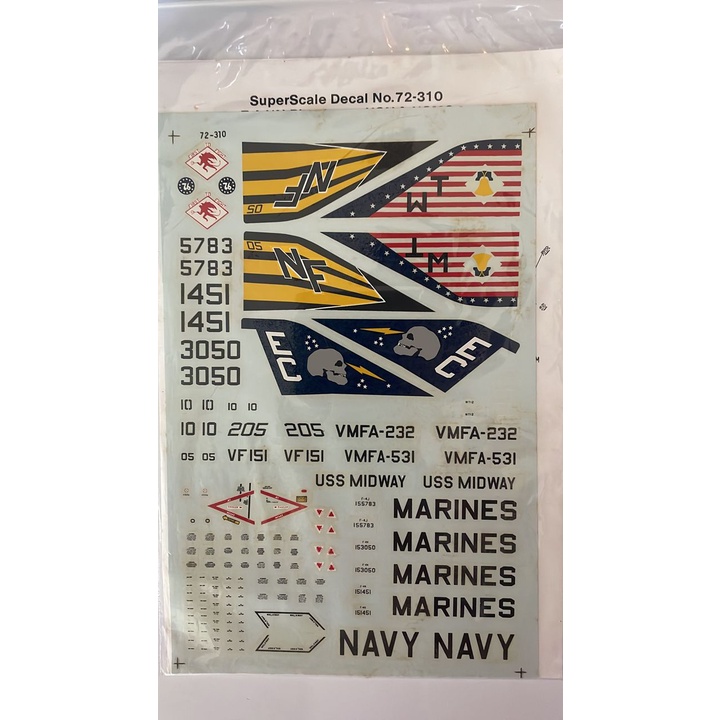 SUPERSCALE DECAL 72-310 McDonnell Douglas F-4 Phantom 1/72 - DECAL ...