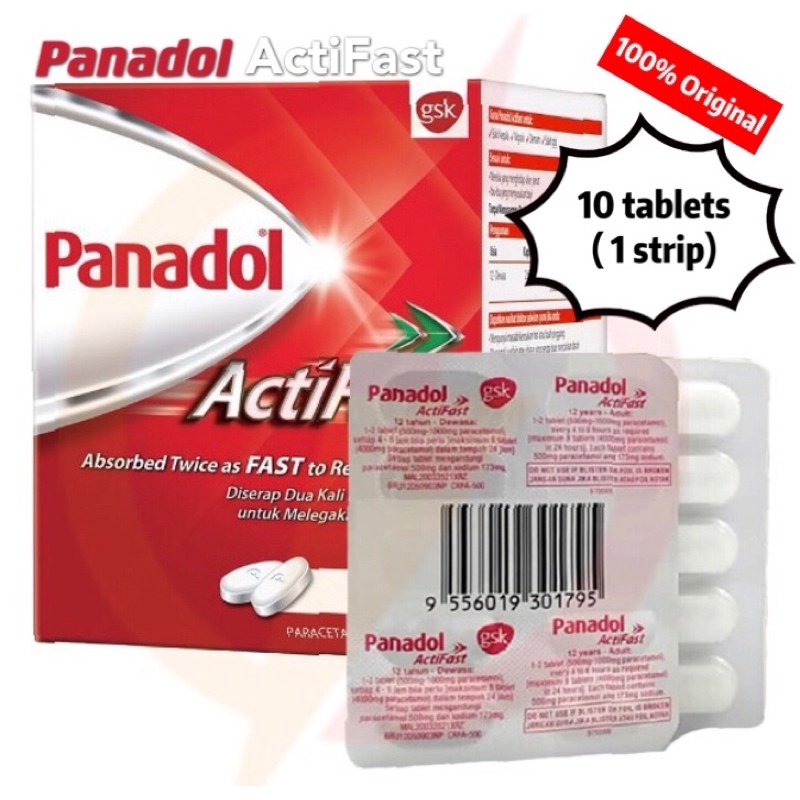 Panadol ActiFast (10 tablet) | Shopee Malaysia