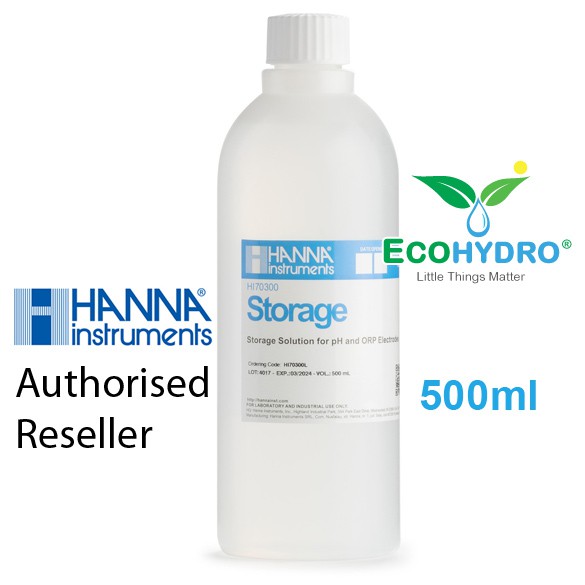 500ml Hanna Electrode Storage Solution Bottle HI70300L pH meter ORP ...