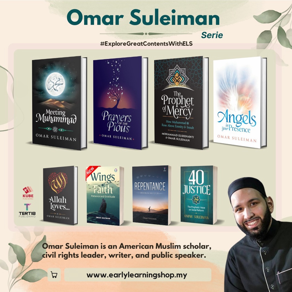OMAR SULEIMAN BOOKS (ANGELS IN YOUR PRESENCE, ALLAH LOVES, REPENTANCE AND PRAYERS OF THE PIOUS ...