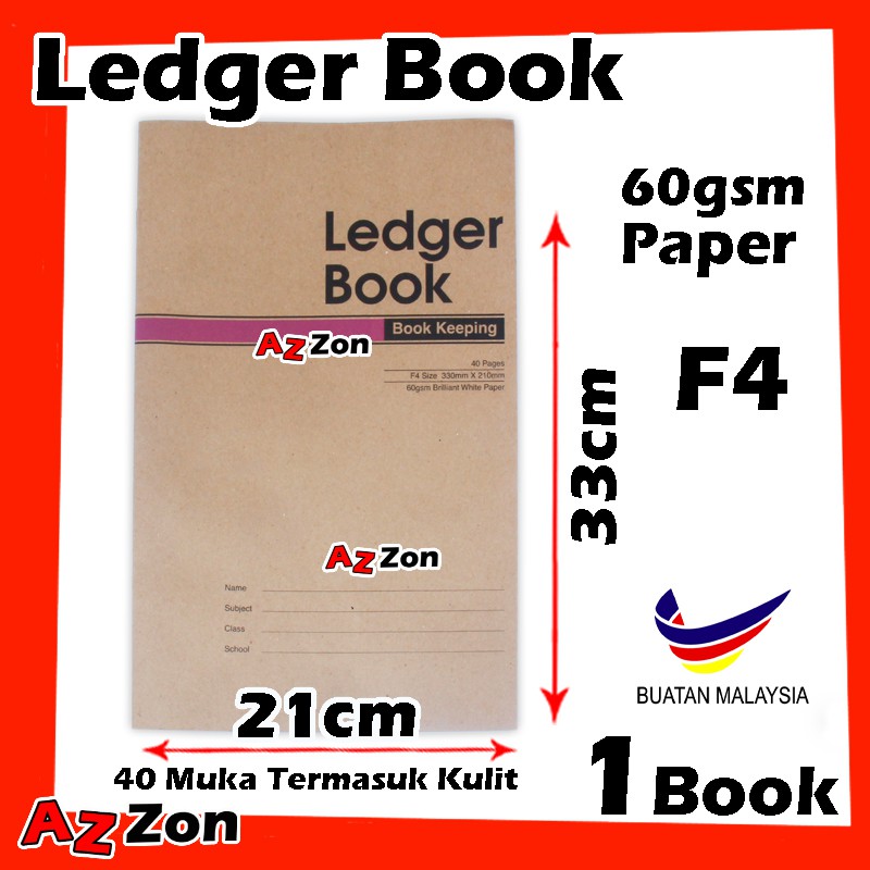 Ledger Book Buku Keeping Ledger Account 分类帐簿 账目 分类簿 | Shopee Malaysia