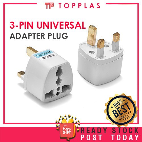 Penyesuai Palam Adapter 3 Pin Plug 3 Pin Conversion Plug Universal ...