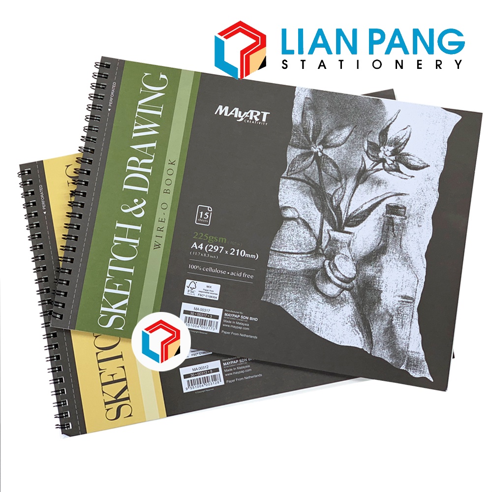 MayArt A4/A3 Sketch & Drawing Paper Pack 160gsm 10Sheets | Shopee Malaysia
