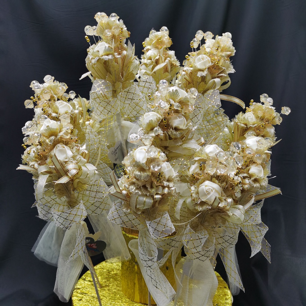 Bunga Telur/ Bunga Pahar Egg Flower Gold / Silver Flower （20pcs/box ...