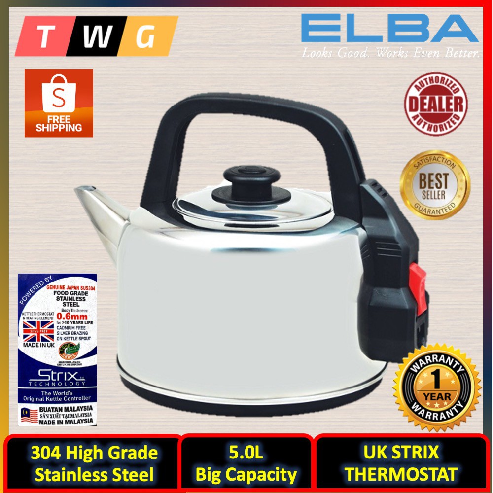 Elba 5.0L Stainless Steel Electric Kettle With Safety Dry Boil ...