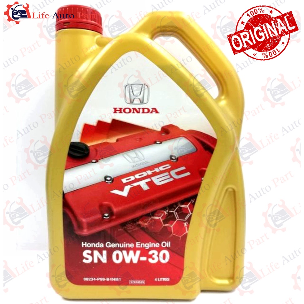 Honda Fully Synthetic SN 0W30 Engine Oil 4 Liter -100% Original ...