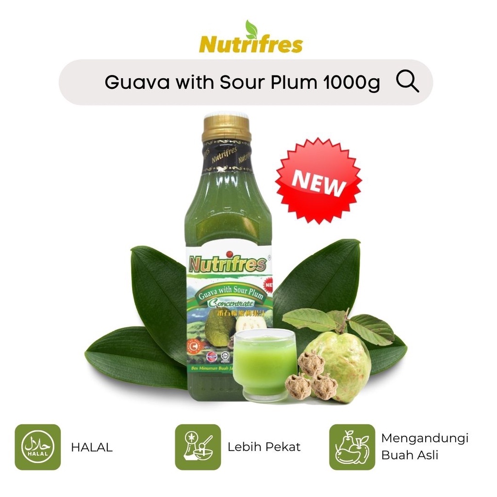 Nutrifres Guava With Sour Plum Fruit Juice Concentrate / Cordial (1 ...