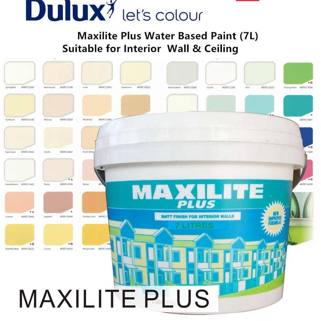 (7 LITER) DULUX MAXILITE PLUS INTERIOR EMULSION PAINT | Shopee Malaysia