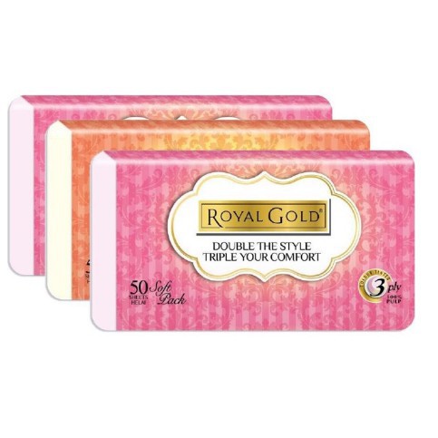 Royal Gold 3ply Tissue 50's×3 Soft Pack (Black/Pink) | Lazada