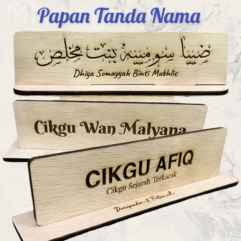 Papan Tanda Nama Meja Ukir Kayu / Table Stand Name Signage Wood ...