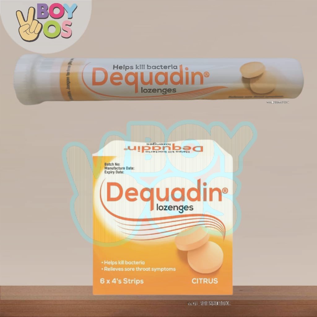 Dequadin Citrus Lozenges (Box 4s x 6 Strips / Tube 24's ) | Shopee Malaysia