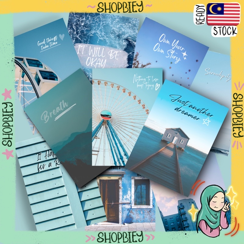 Sticker motivation BLUE QUOTES journaling planner sticker students and ...