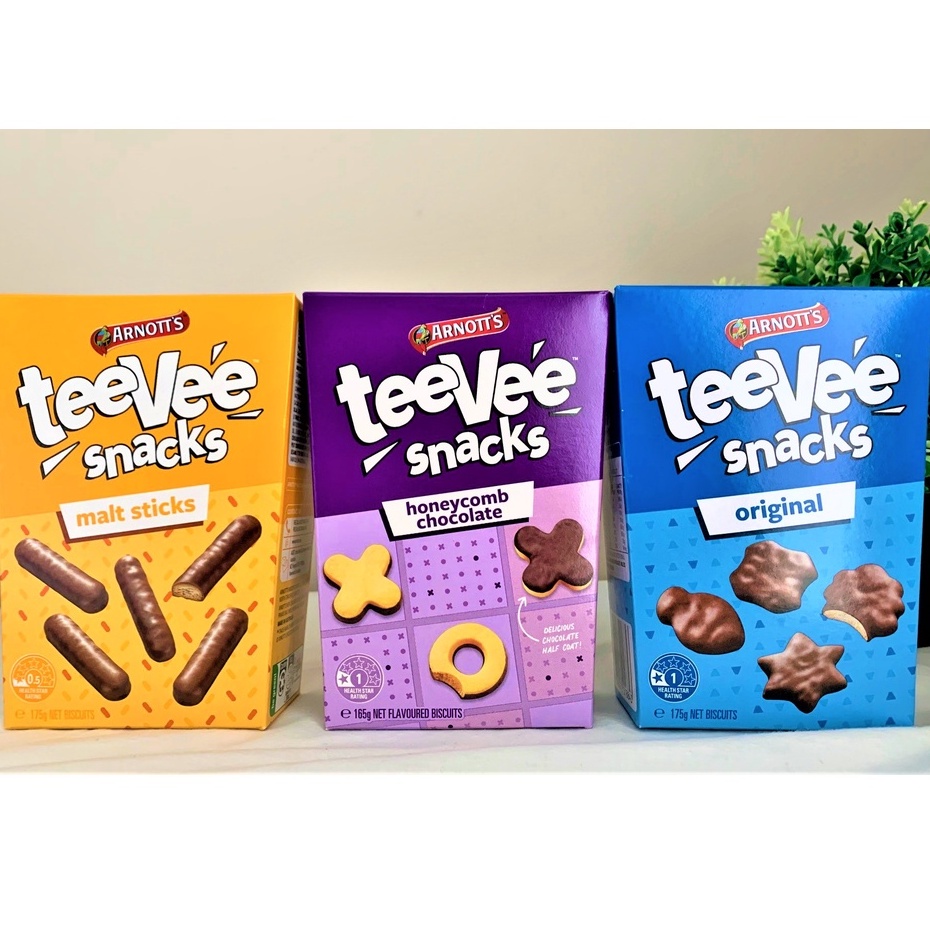 Arnott's TeeVee Snacks Original or Malt Sticks 175g (Kids Snacks ...