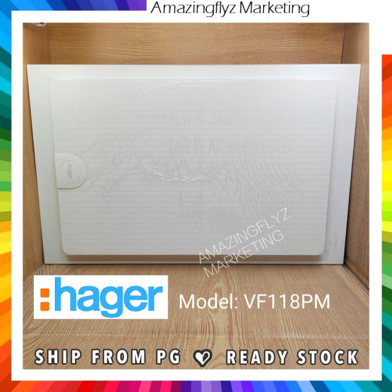 HAGER Conceal DB Box VF118PM 18 Way/ PVC MCB DB Box / Distribution Box ...