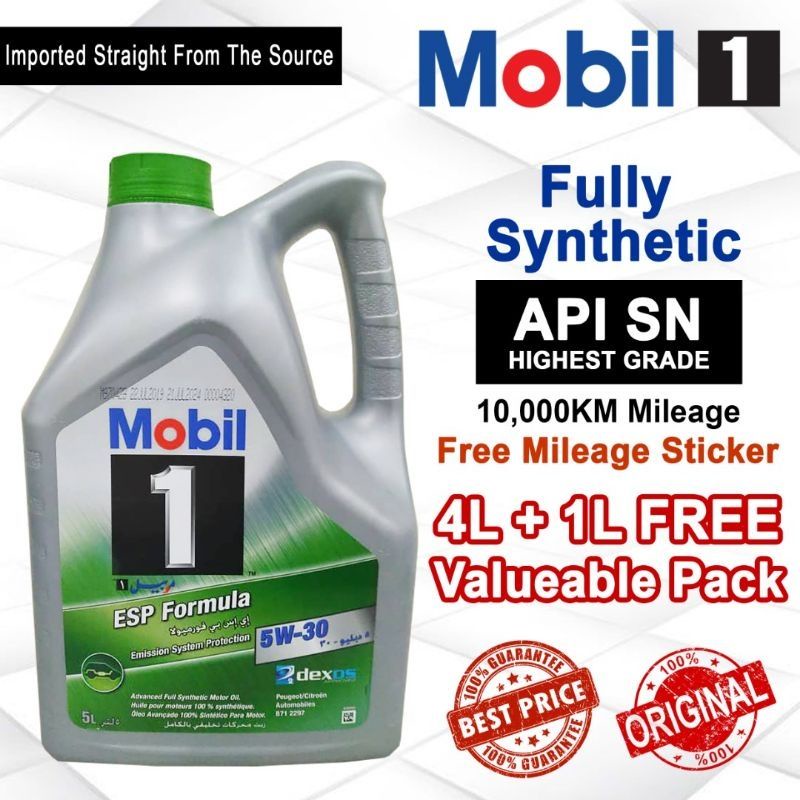 [100% Original, ESP FORMULA] MOBIL 1 ESP Advanced Formula 5W30 SN C2/C3 ...