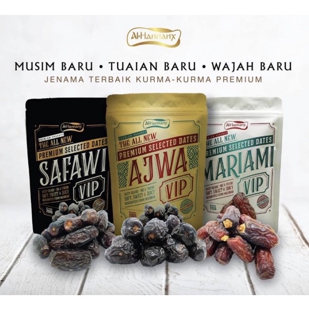 KURMA AJWA / KURMA SAFAWI / KURMA MARIAMI VIP PREMIUM AL-HANNAN / KURMA ...
