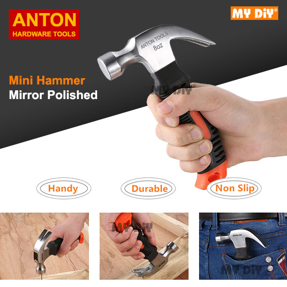 MYDIYHOMEDEPOT - ANTON Mini Claw Hammer 8oz Small Mini Hammer Mini ...