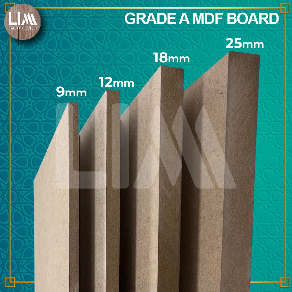 Custom Size MDF Board Papan 9mm 12mm 18mm 25mm MDF Papan | Shopee Malaysia