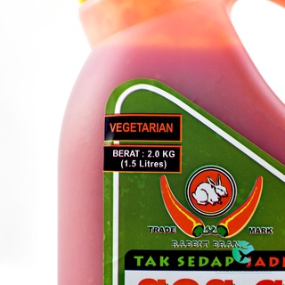 2kg [Vegetarian] Chili Sauce Rabbit Brand | Sos Cili Cap Arnab | Halal ...