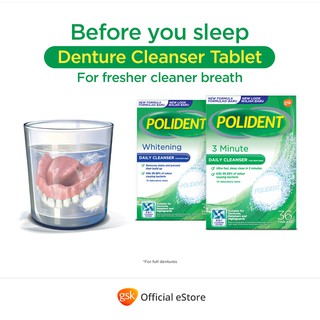 POLIDENT DENTURE CLEANSER (36 TABLETS) suitable for retainers ...