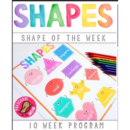 241- Shape of the Week Printable PDF Preschool Kindergarten Kids ...