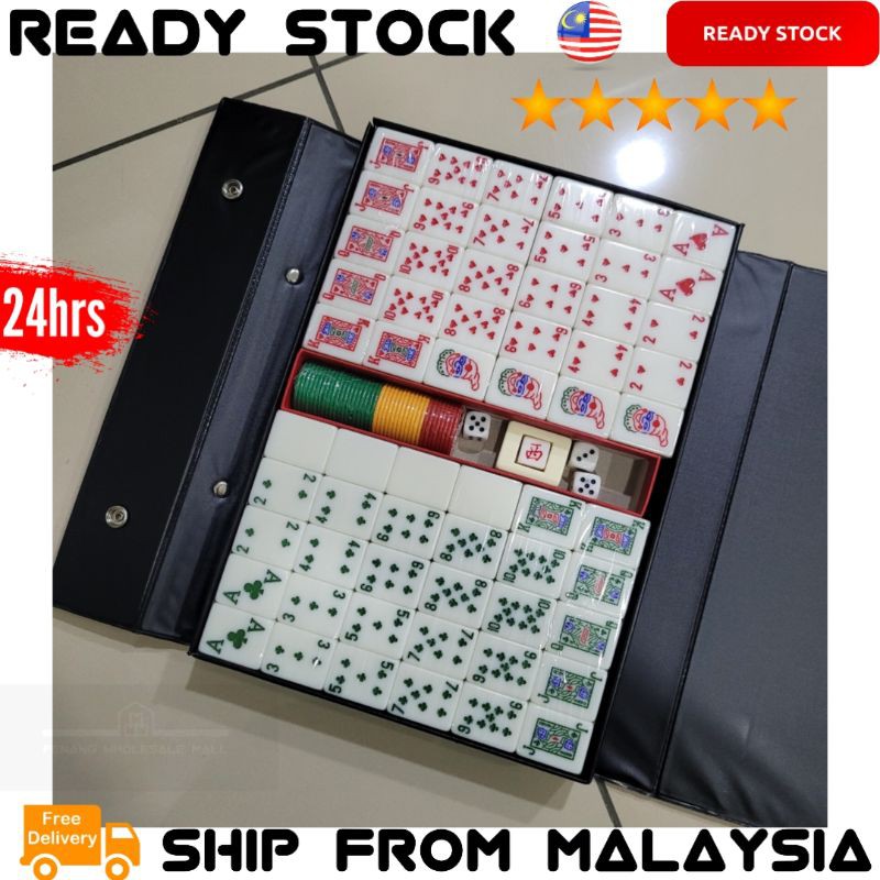 Premium RUMMY / CINAMI / LAMI MAHJONG SET / MAHJONG Gaming Game Travel ...