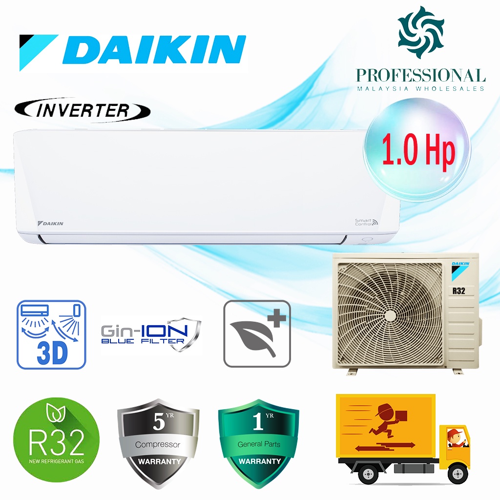 Daikin 1HP-2.5HP R32 Standard Inverter Air Conditioner FTKF-B Series ...
