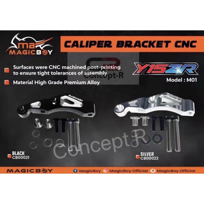Magic Boy Caliper Bracket Y15ZR/Y16ZR Bracket GP4/M3/M4/M5/GSX (100mm ...