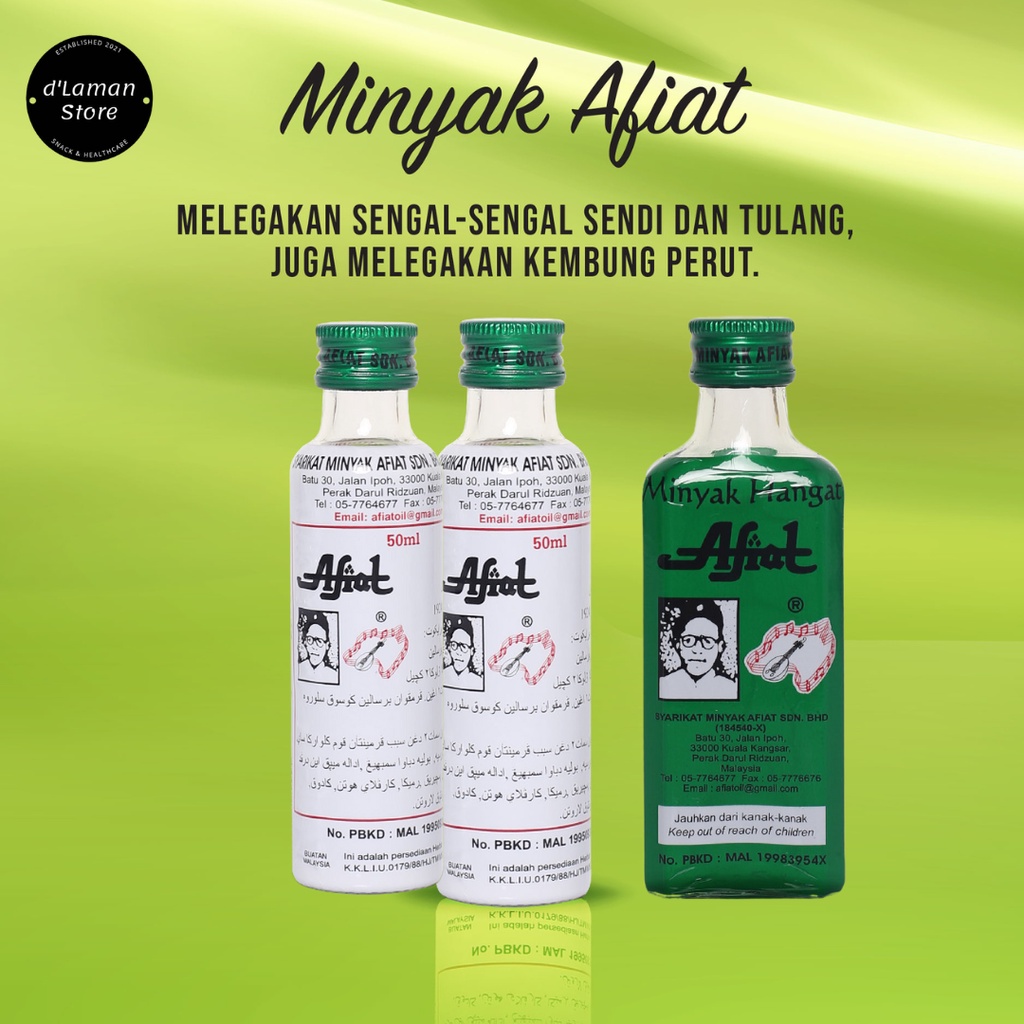 Minyak Afiat 50 ML & Minyak Afiat Hangat 55 ML Terkenal Zaman Berzaman ...