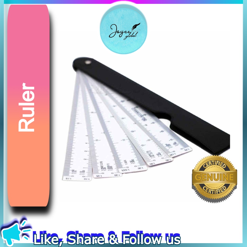 Butterfly Fan Shape Style Technical Drawing Scale Ruler | Shopee Malaysia