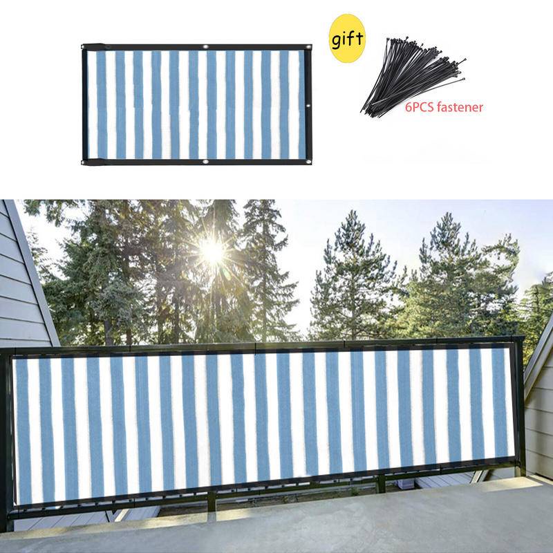 1X2M Blue White Fence Privacy Screen Grid Fence Windshield Porch ...
