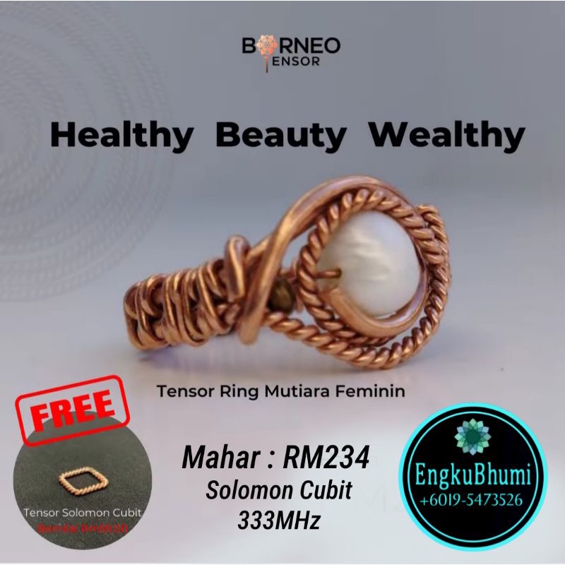 CINCIN TENSOR RING MUTIARA FEMININE 1 COPPER TENSOR TEMBAGA | Shopee ...