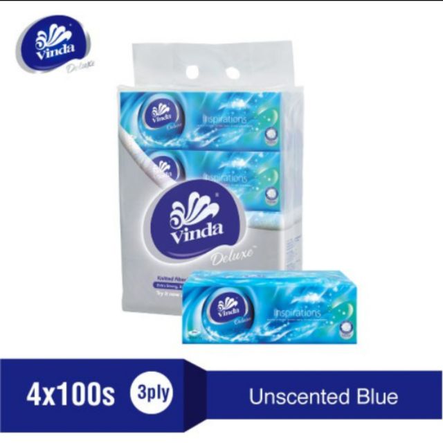 Vinda Deluxe Inspirations Tissues 3 Ply 4 x 100 Sheets | Shopee Malaysia