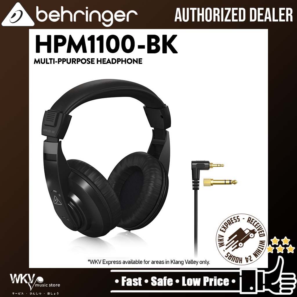 Behringer HPM1100-BK Multi-purpose Headphone - Black (HPM 1100 / HPM ...