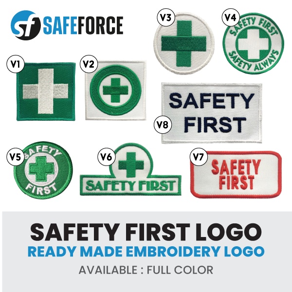 Embroidery Safety First Logo Badge Patch On | Shopee Malaysia