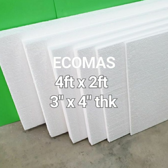 (3" - 4" THK) 60CM X 120CM EXPANDED POLYSTYRENE BOARD SQUARE / WHITE ...