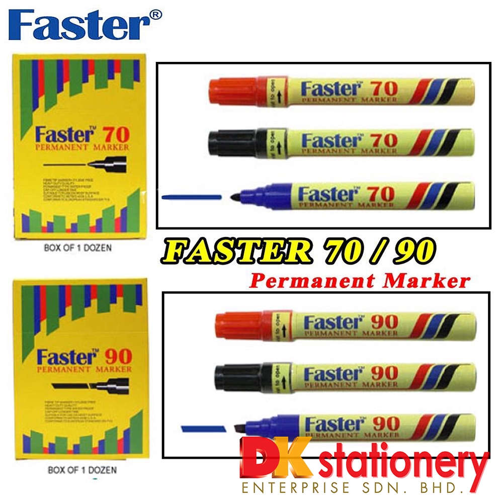 Faster Permanent Marker 70 / 90 | Shopee Malaysia