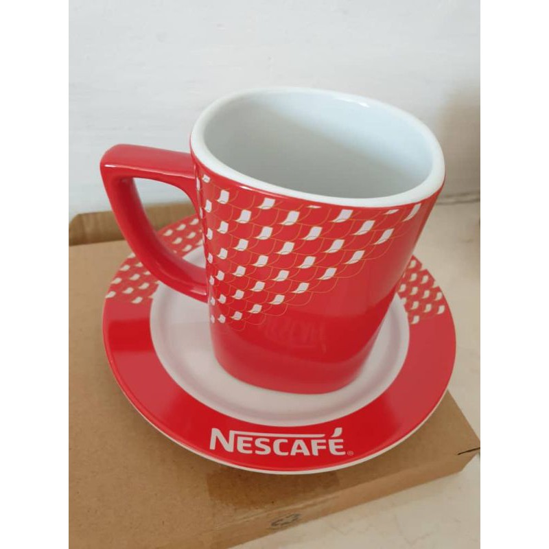 Nescafe Cawan Merah & Pinggan Snek | Shopee Malaysia