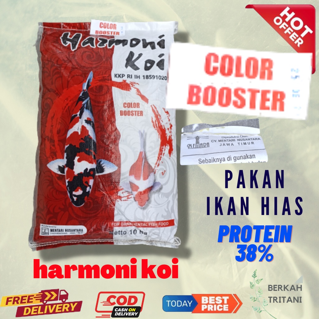 Koi Harmony Feed Color Booster 250 gr 2mm Fastening Koi Fish Growth ...