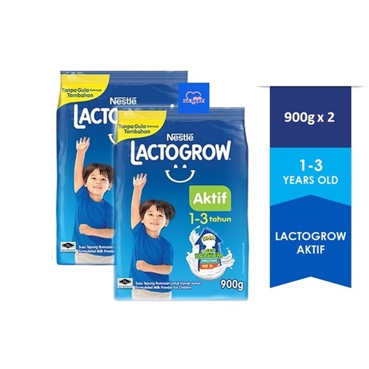 Lactogrow Aktif 1-3 tahun // 4-6 tahun 900g x 2packs | Shopee Malaysia