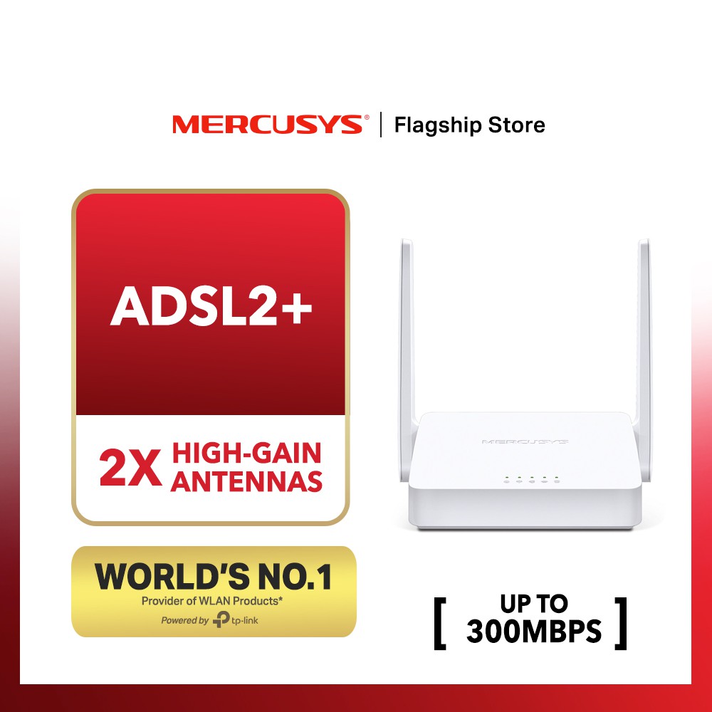 Mercusys 300Mbps ADSL2+ For Streamyx UniFi Lite Modem Wireless Wifi ...