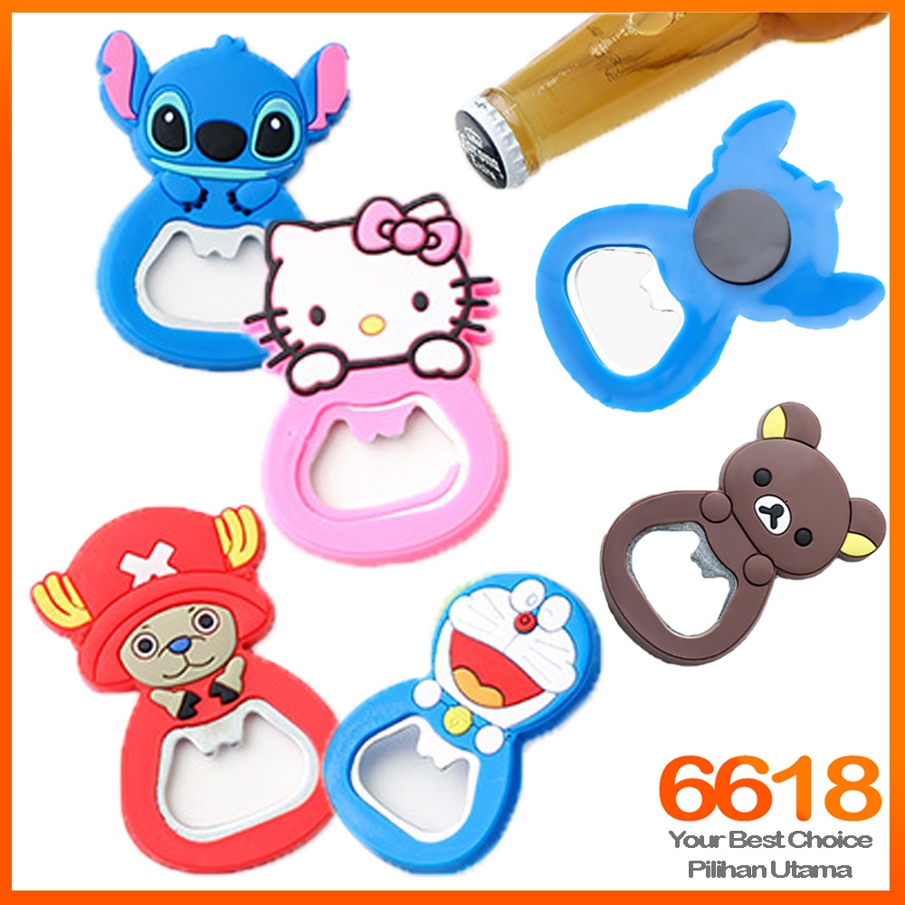 Pembuka Botol Kaca Dengan Magnet Cute Cartoon Stainless Steel Beer ...