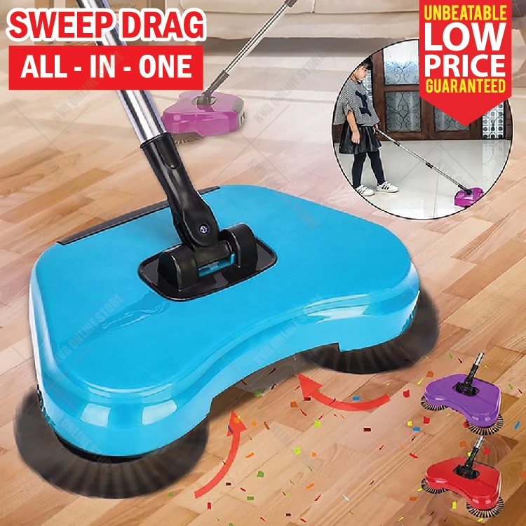 Sweep Drag All In One Rotating Sweeping Broom Household Dust Cleaning ...