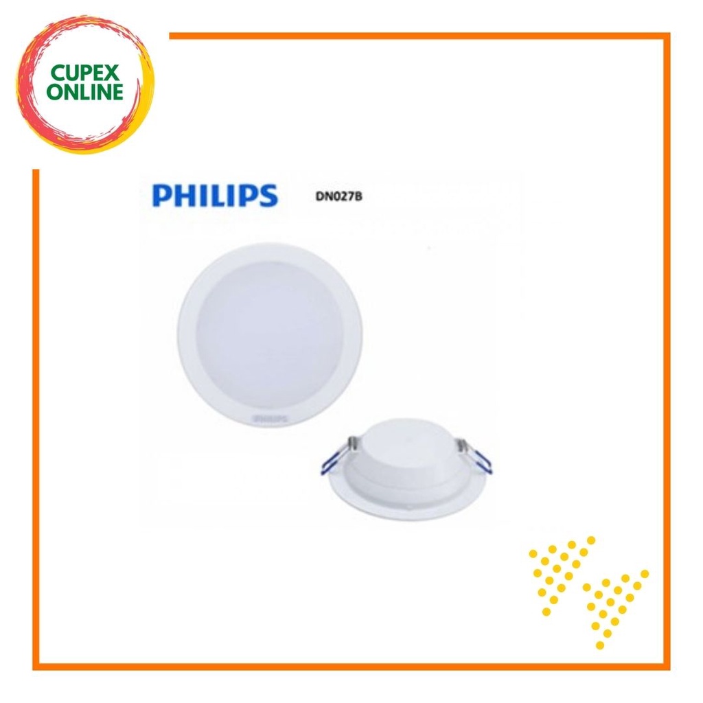Philips Downlight DN027B LED6 7w 600lm D100 RD (4inch) (cupex) | Shopee ...