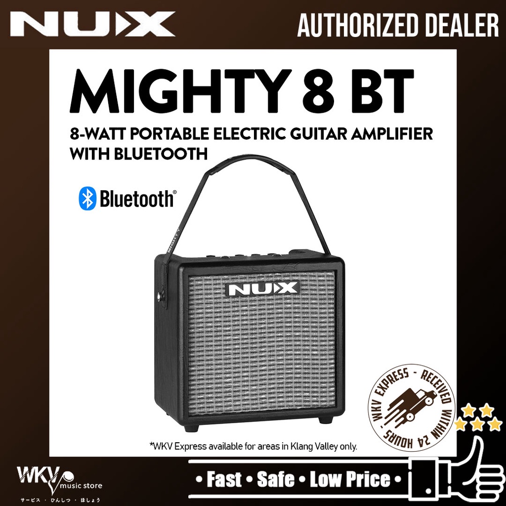 Nux Mighty 8bt 8 Watt Portable Electric Guitar Amplifier With Bluetooth
