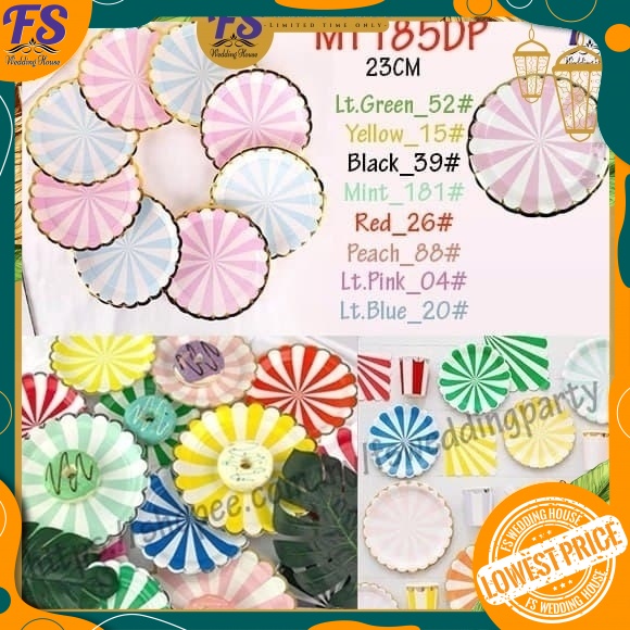 PINGGAN PARTY/PINGGAN KERTAS/PINGGAN KERTAS BERCORAK/DECORATION PARTY ...