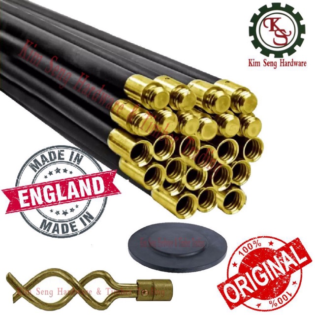 ORIGINAL ENGLAND PLUMBER PLUNGER DRAIN ROD & ACCESSORIES (Drain Plunger ...