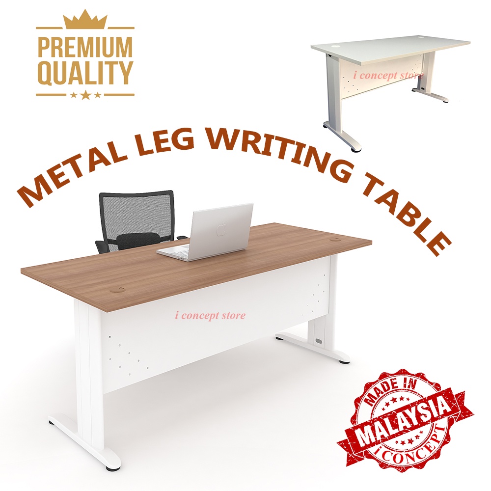 METAL LEG OFFICE WRITING TABLE / MEJA TULIS KAKI BESI/ STUDY DESK ...