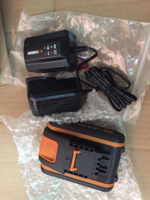 WORX WA3760 20V LI-ON BATTERY CHARGER WA3551.1 WG629E.1 WG894E WX550 ...