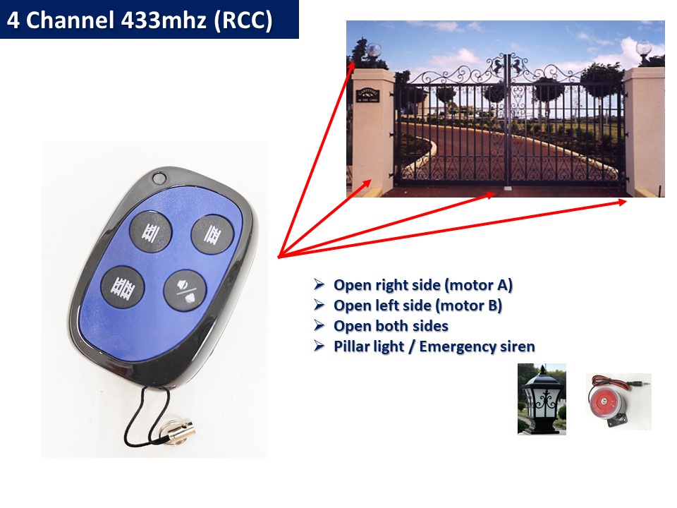 Autogate Door Wireless Premium Remote Control - 4 Channel 433Mhz ...